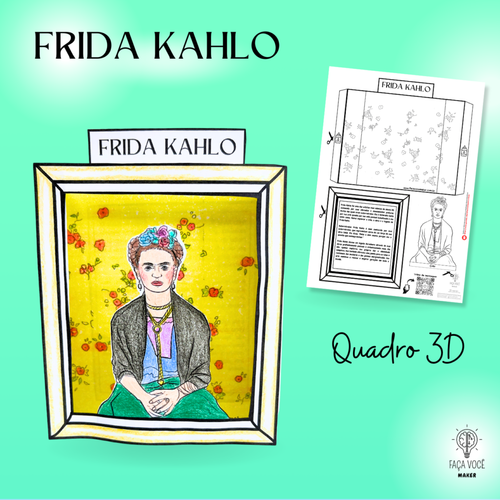 Frida Kahlo (Quadro 3D) – Faça Você Maker